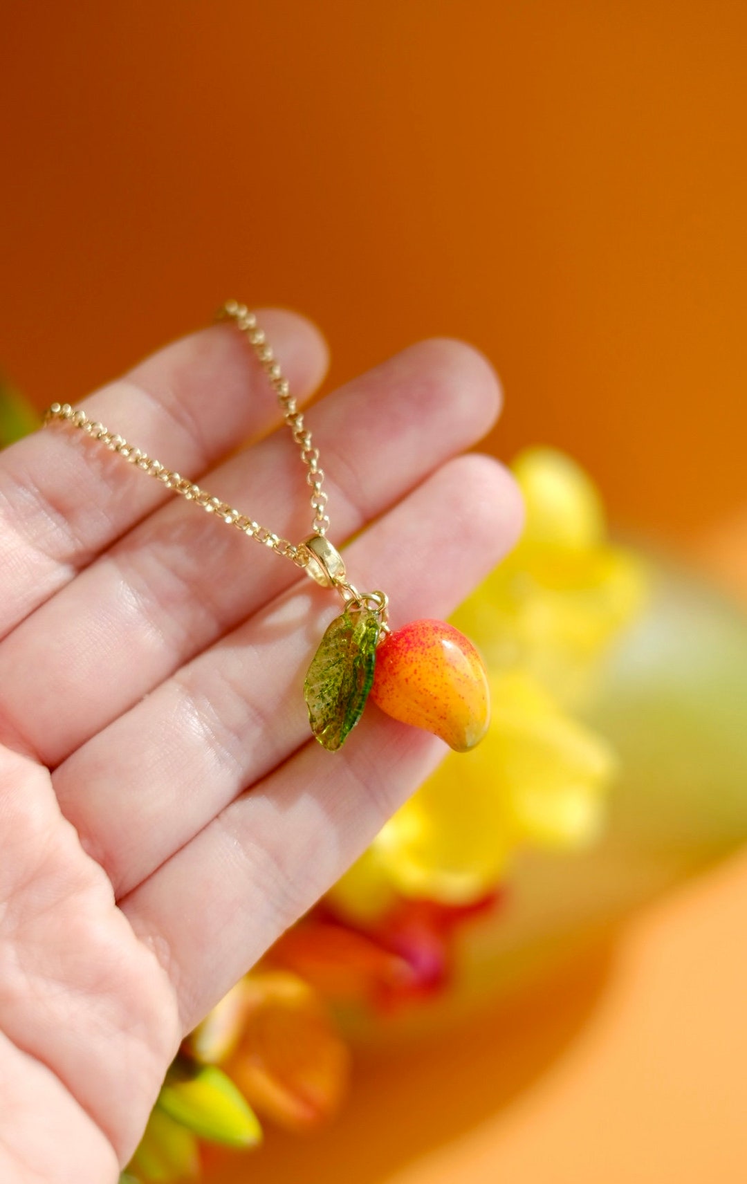 Murano Glass Lampwork Mango Pendant - Etsy