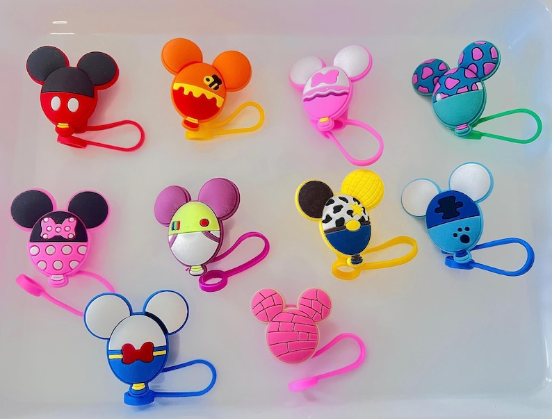 Disney-inspired Straw Toppers for Water Bottles, Stanleys – Cute Drink ...