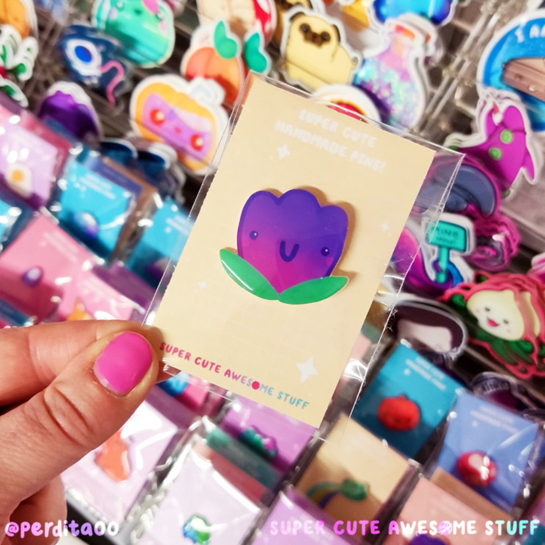 Tulip Pin, Handmade Pins, Flower Pin Badge, Tulip Gifts, Flower Art ...