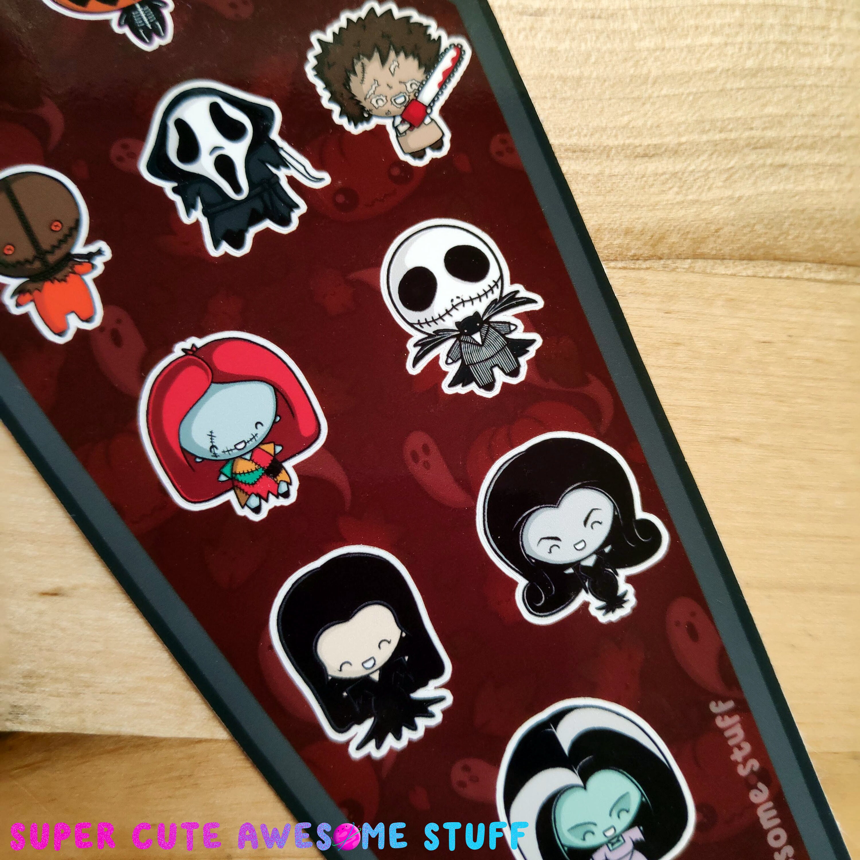 Super Cute Horror Sticker Sheet Kawaii Horror Stickers | Etsy