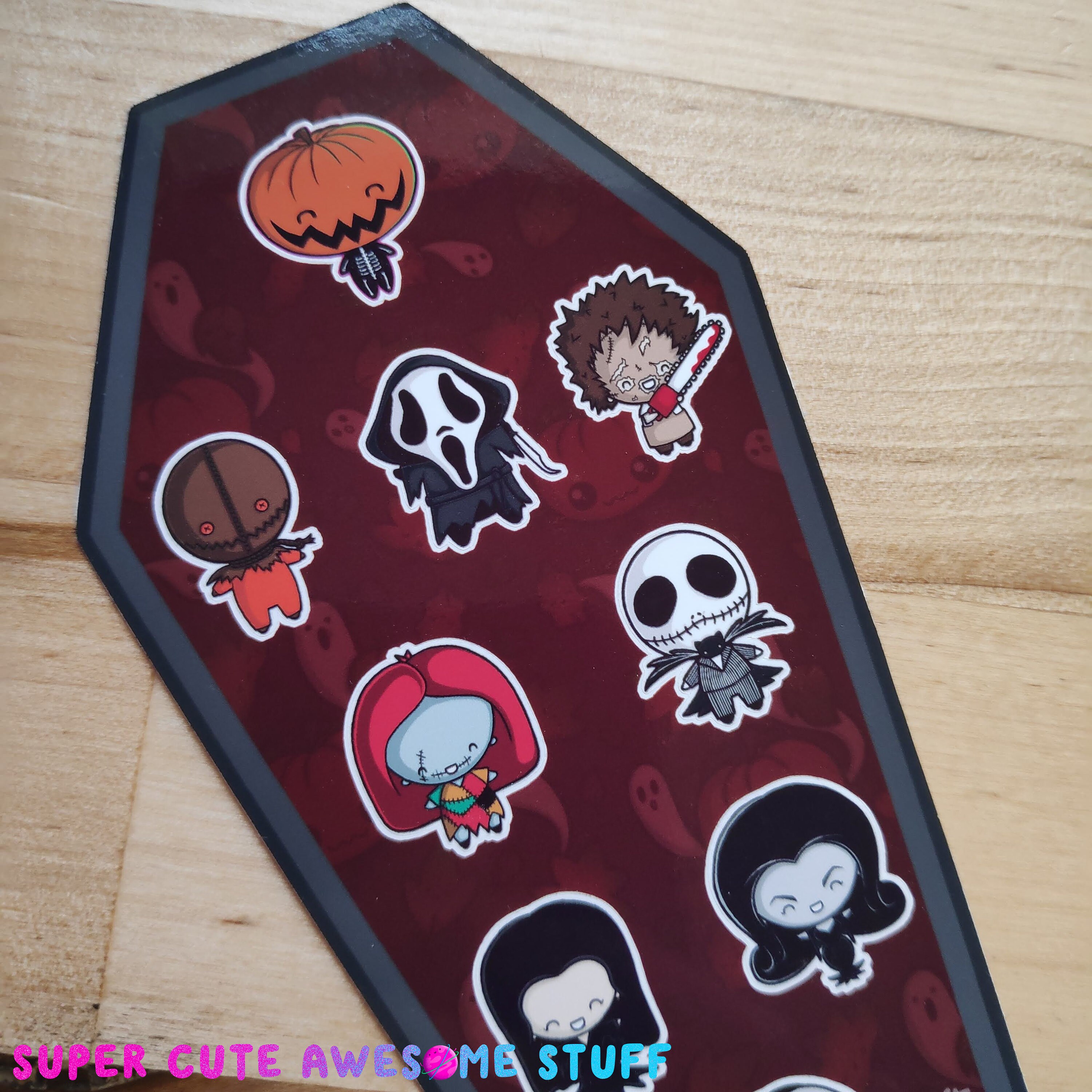 Super Cute Horror Sticker Sheet Kawaii Horror Stickers | Etsy