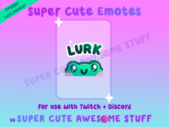 Super Cute Frog Lurk Emote Twitch Emotes Frog Emote Cute - Etsy