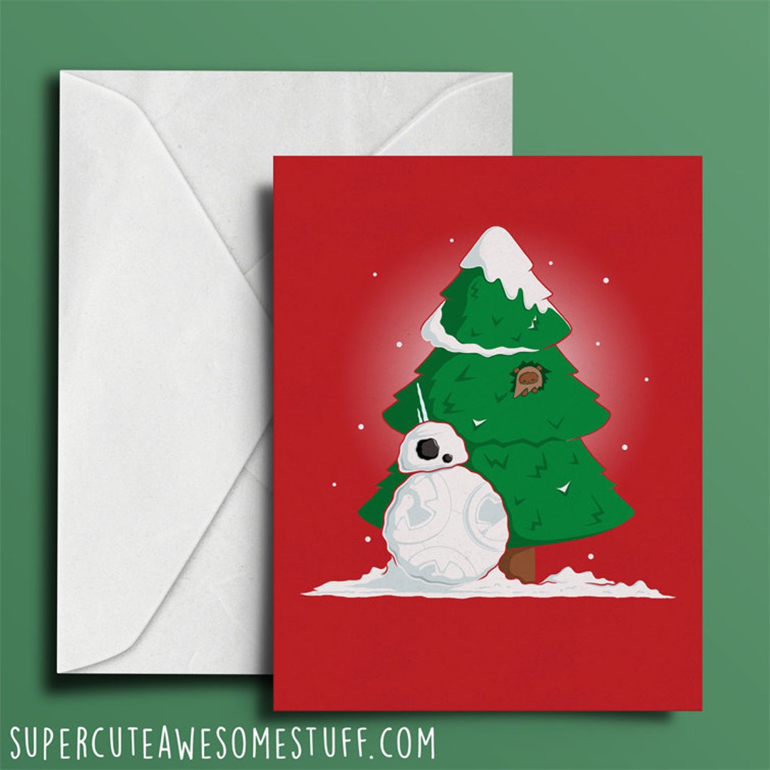 Snowdroid Christmas Card - Greeting Card - Xmas Card - Geeky Christmas ...