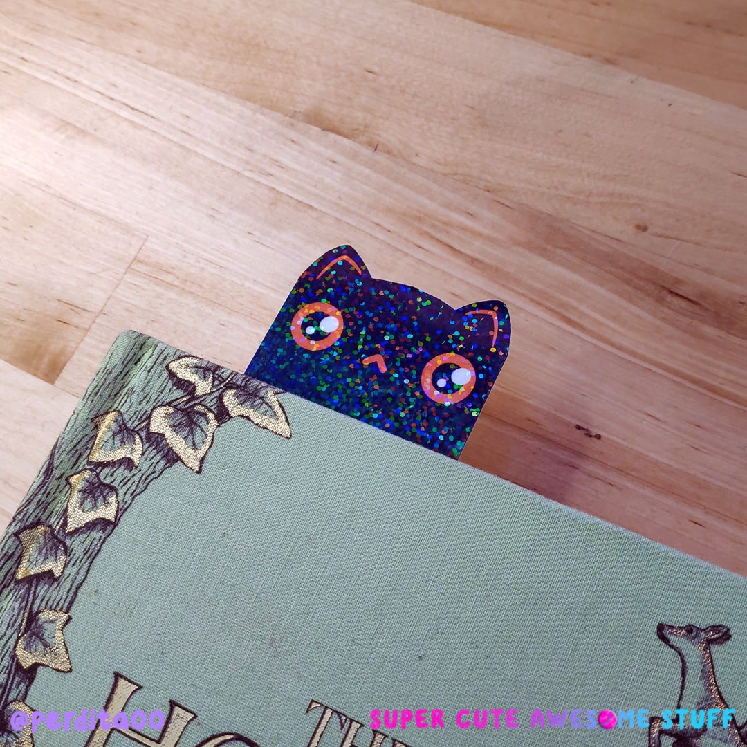 Black Cat Bookmark, Kitty Bookmark, Cat Bookmark, Halloween Accessories ...