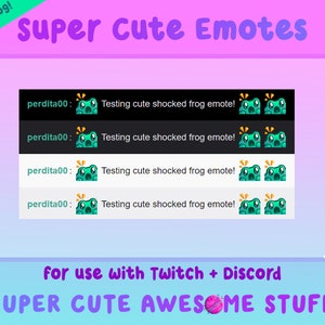 Super Cute Shocked Frog Emote - 1 Shocked Frog Twitch Emote - Discord ...