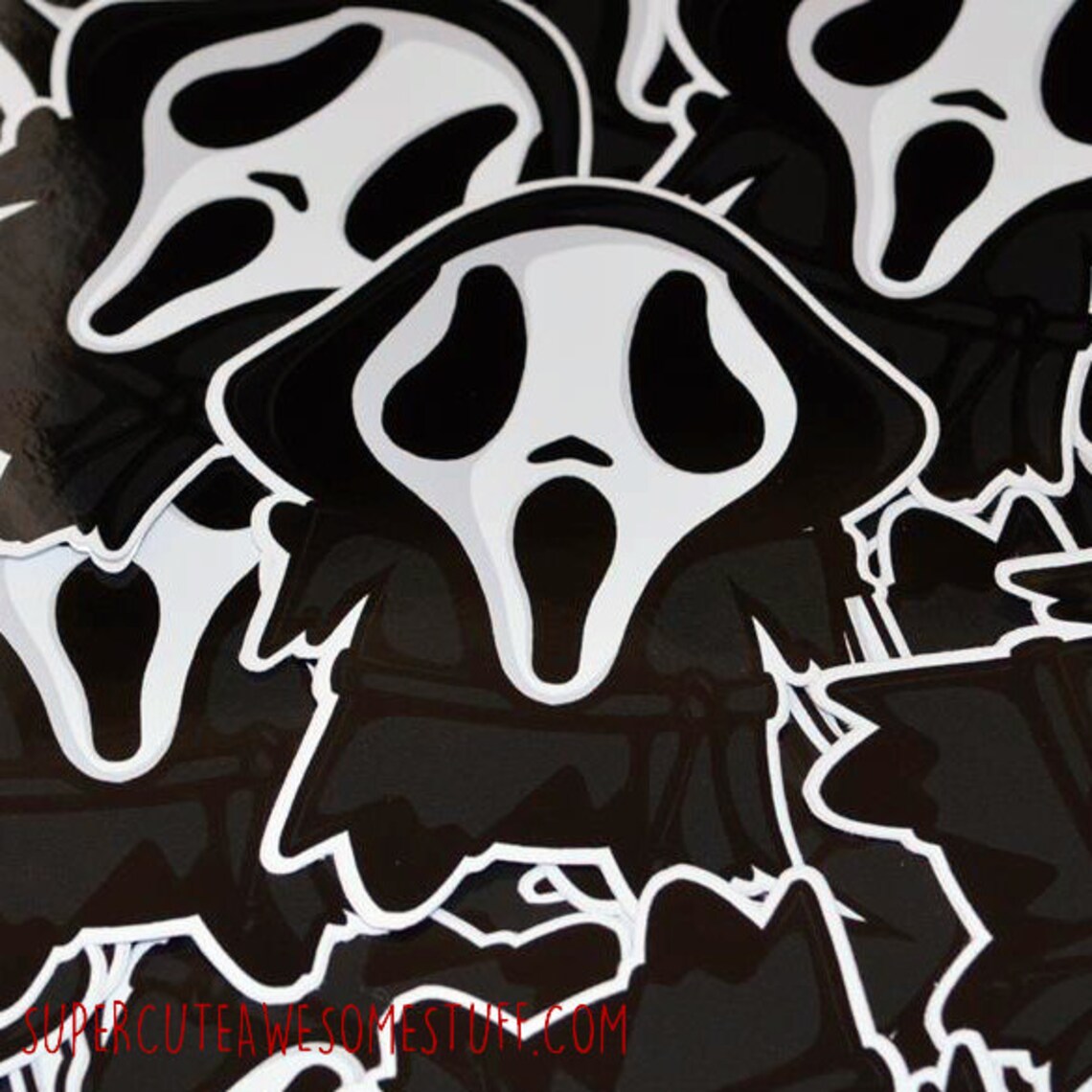 Ghost Face Sticker 10 Cm Die Cut Sticker Spoopy Sticker - Etsy