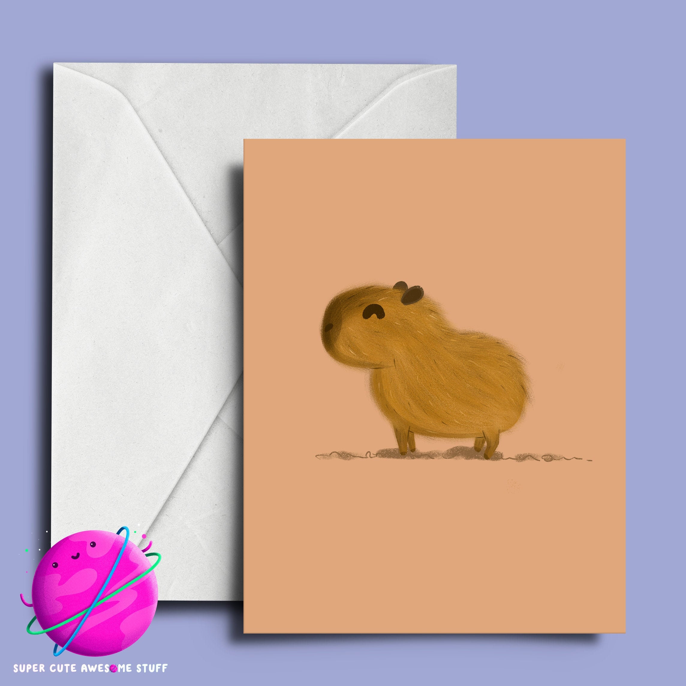 Capybara Card Animal Greeting Card Capybara Gift Animal - Etsy UK