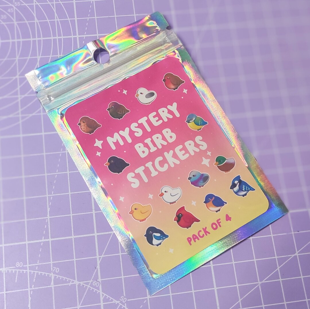 Mystery Bird Sticker Pack, Cute Mini Bird Stickers, Cute Stickers ...