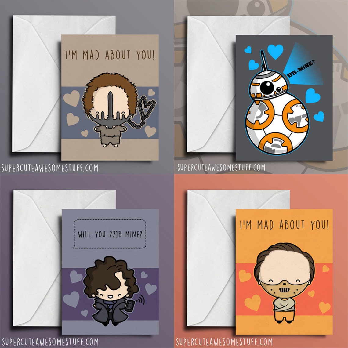 HP Lovecraft Father's Day Card Super Cute Lovecraft Card | Etsy