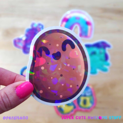 Sparkly Potato Sticker Cute Potato Kawaii Potato Laptop - Etsy