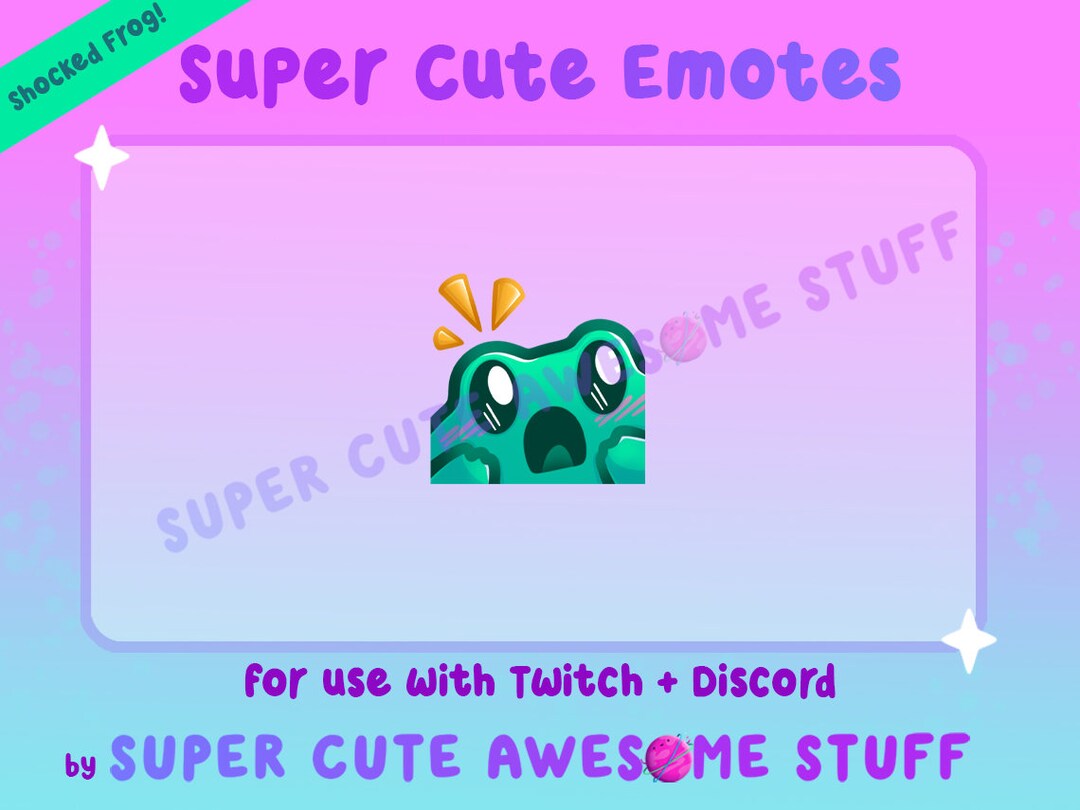 Super Cute Shocked Frog Emote - 1 Shocked Frog Twitch Emote - Discord ...
