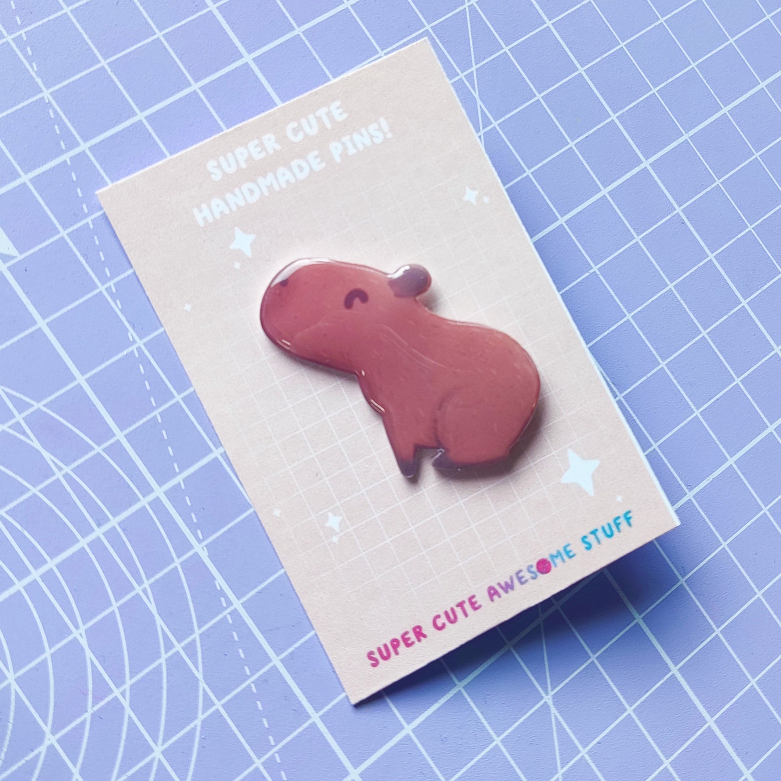 Capybara Pin, Capybara Gifts, Handmade Pins, Pin Badges UK, Capybara ...