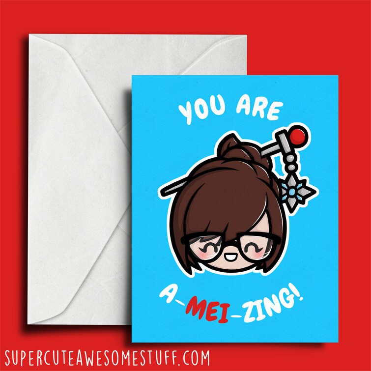 You Are A-mei-zing Valentine's Day Card Geeky - Etsy UK
