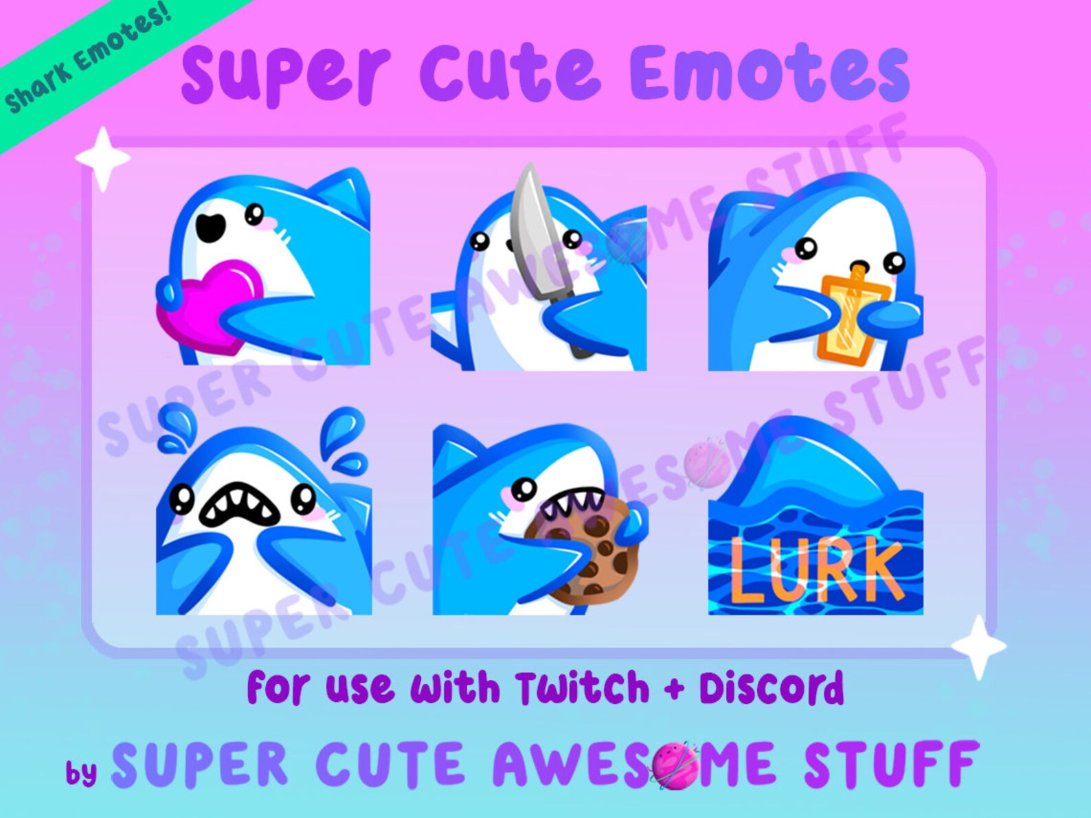 Shark Twitch Emotes Shark Emote Cute Twitch Emotes Twitch - Etsy