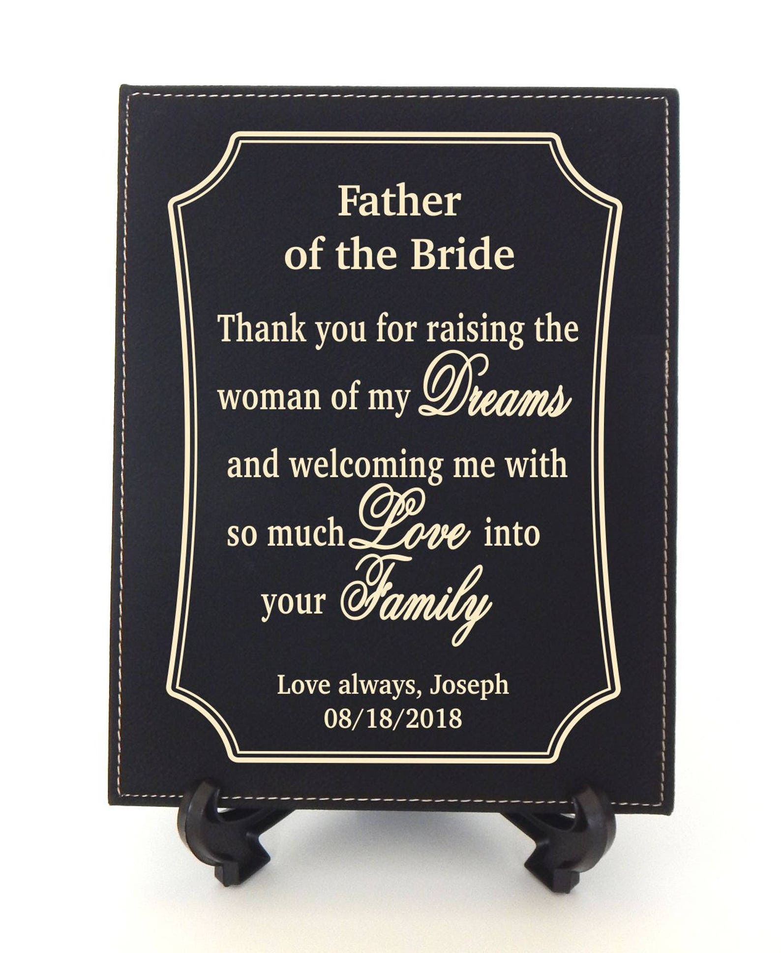 Father of the Bride Gift From Groom Personalized Wedding - Etsy