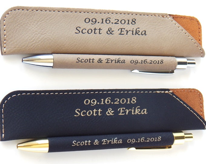 Wedding Gifts for Guests Pen With Case Personalized Favor - Etsy