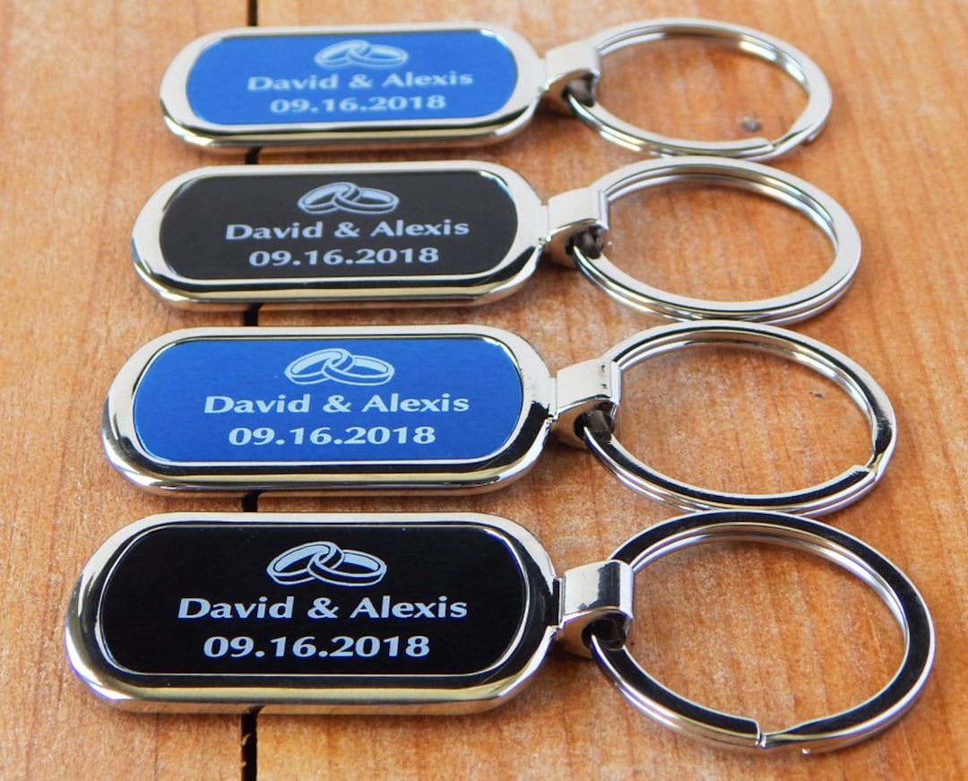 Personalized Wedding Favor Keychain: Engraved Bridal Shower Gift - Etsy