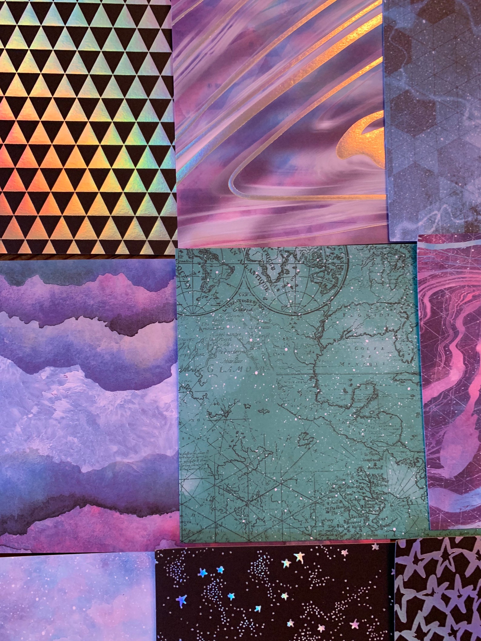 Galaxy Paper Pack. Astrology Paper. Galaxy Paper Pieces. Junk - Etsy