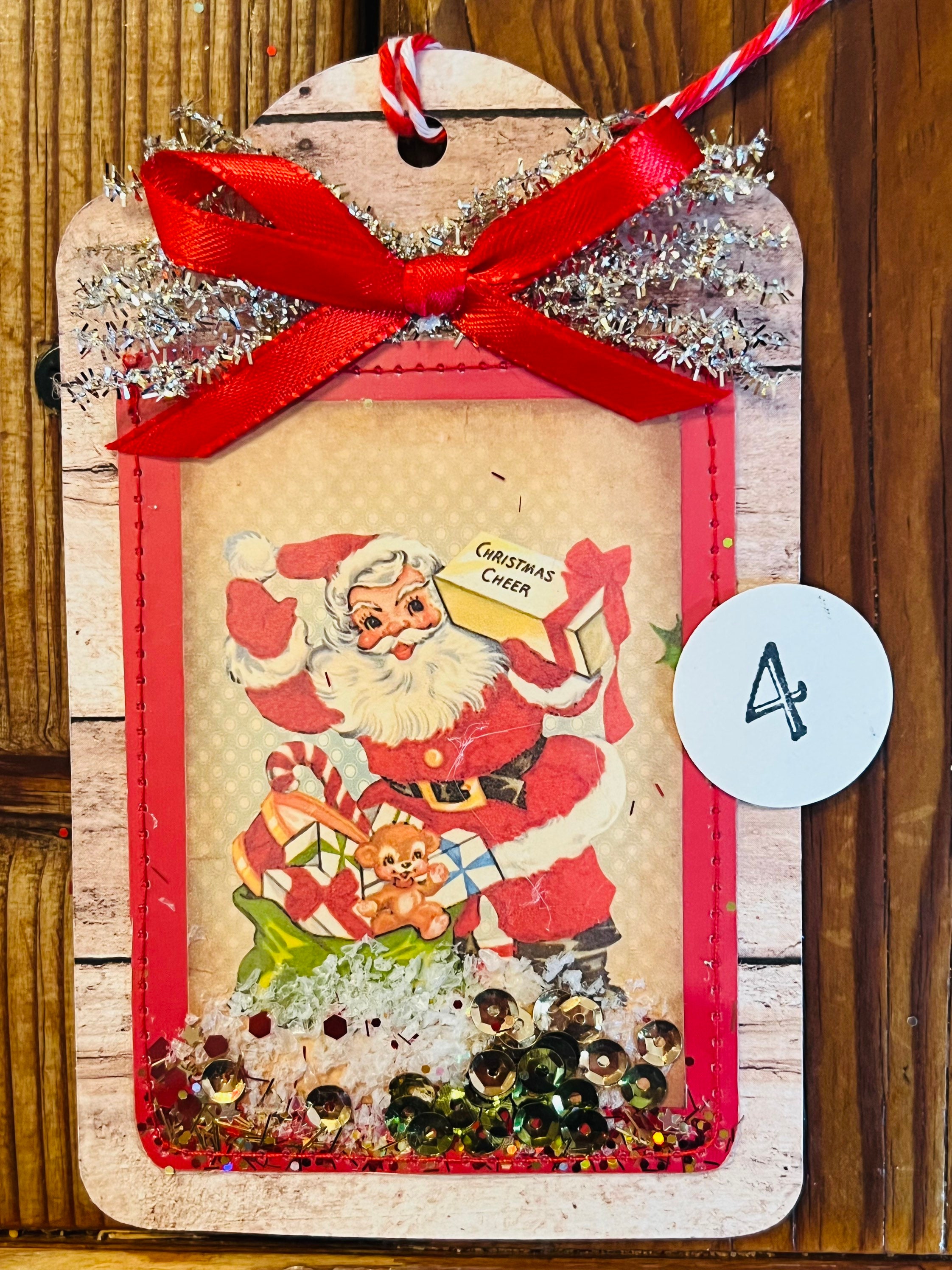 Handmade Christmas Shaker Tags. Paper Ephemera. Gift Tags. Paper Craft ...