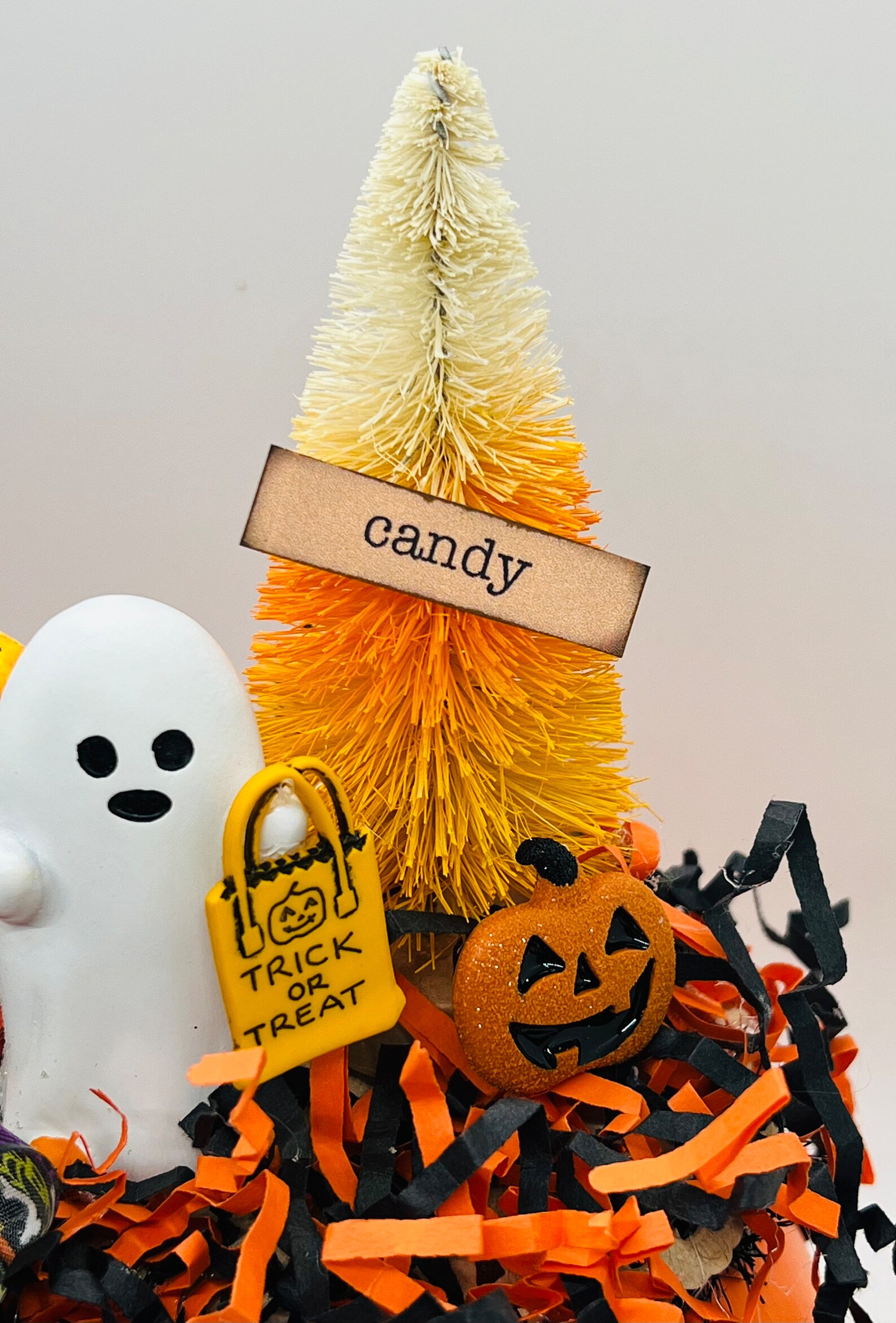 Halloween Paper Art. Pumpkin Paper Craft. Retro Decor. Kitchen - Etsy