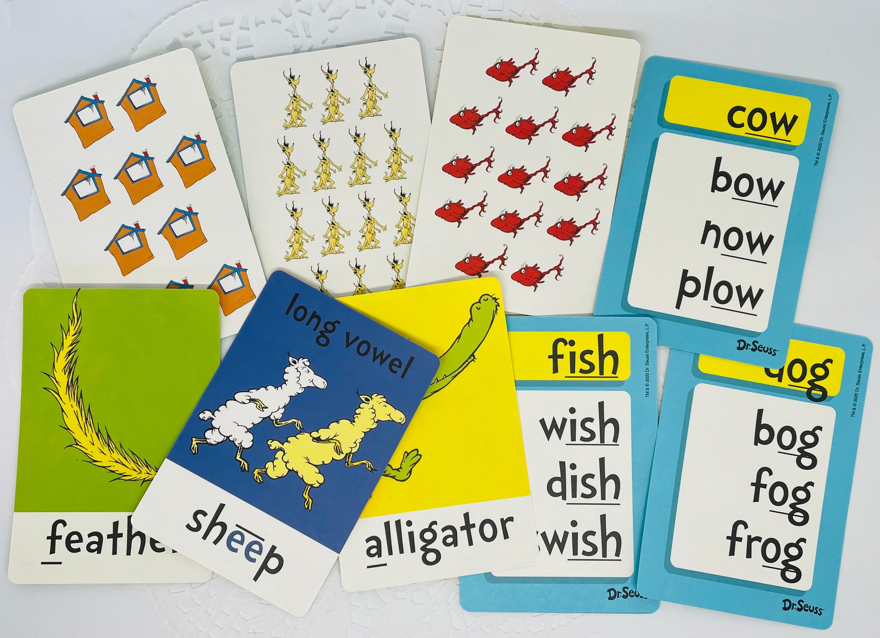 Set of 6 Individual Cat in the Hat Flash Cards. Ephemera. - Etsy