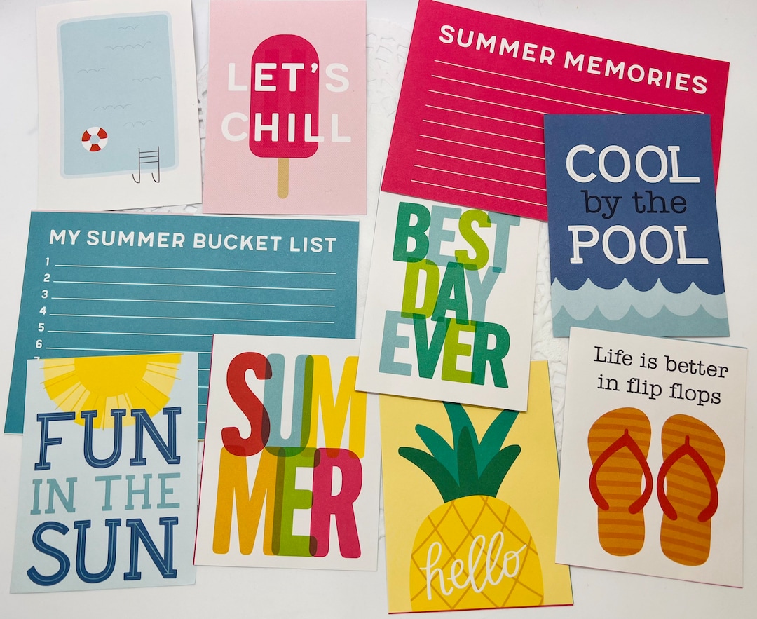 Summer Ephemera Kit. Pool/beach/ocean Diecuts. Inspirational Junk ...
