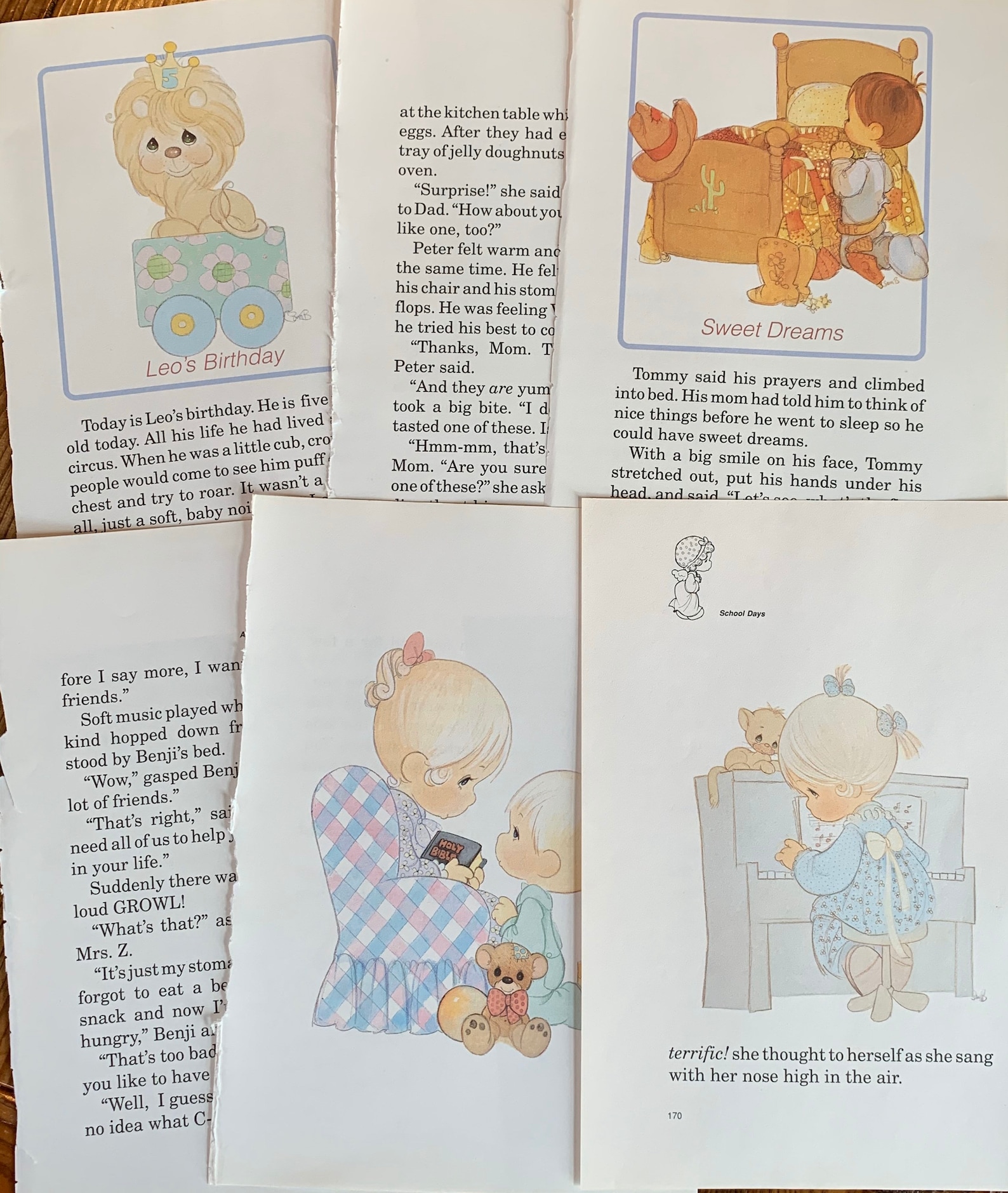 6 Vintage Precious Moments Book Pages. Mixed Media. - Etsy