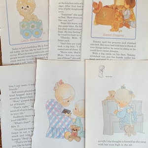6 Vintage Precious Moments Book Pages. Mixed Media. Children's Junk ...