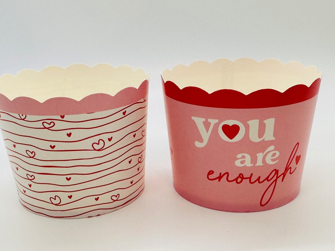 Set of 6 Love/heart Baking Cups. Paper Cupcake Holders. Muffin ...
