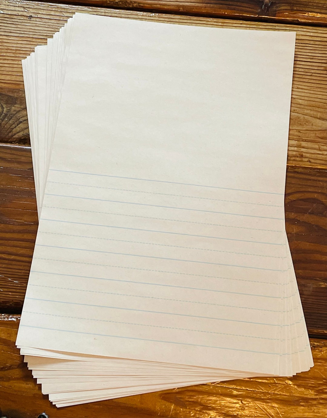 20 Sheets of Vintage Lined Worksheet Paper Bundle. Lined Paper. Junk ...