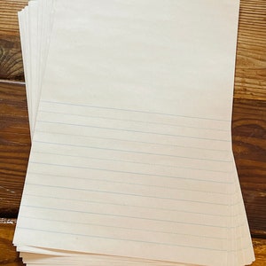 20 Sheets of Vintage Lined Worksheet Paper Bundle. Lined Paper. Junk ...