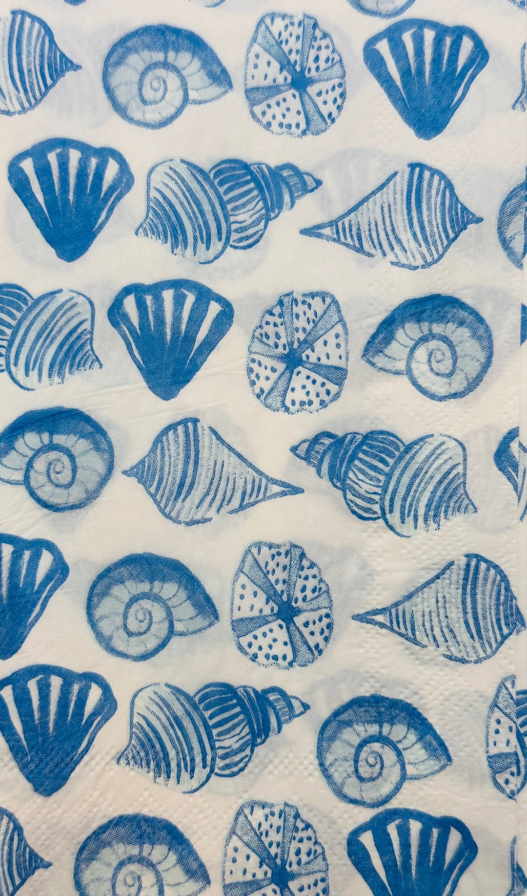 2 Seashell Paper Guest Towel Napkins. Napkins for Decoupage. Card ...