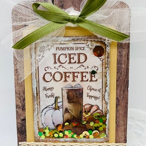 Handmade Fall Shaker Tags. Paper Ephemera. Gift Tags. Paper Craft. OOAK ...