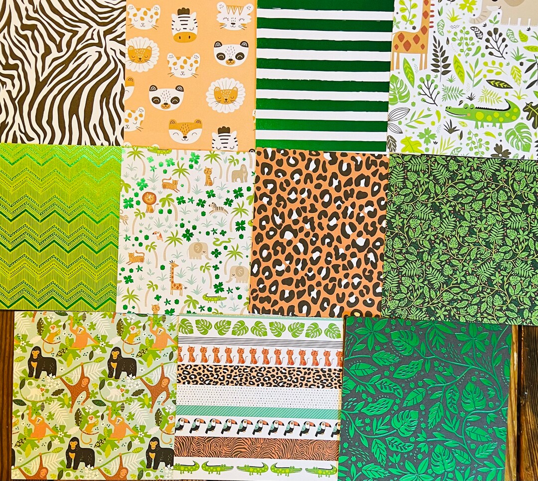Zoo/jungle/animal Paper Pack. Summer Paper Pieces. Junk Journal Pieces ...