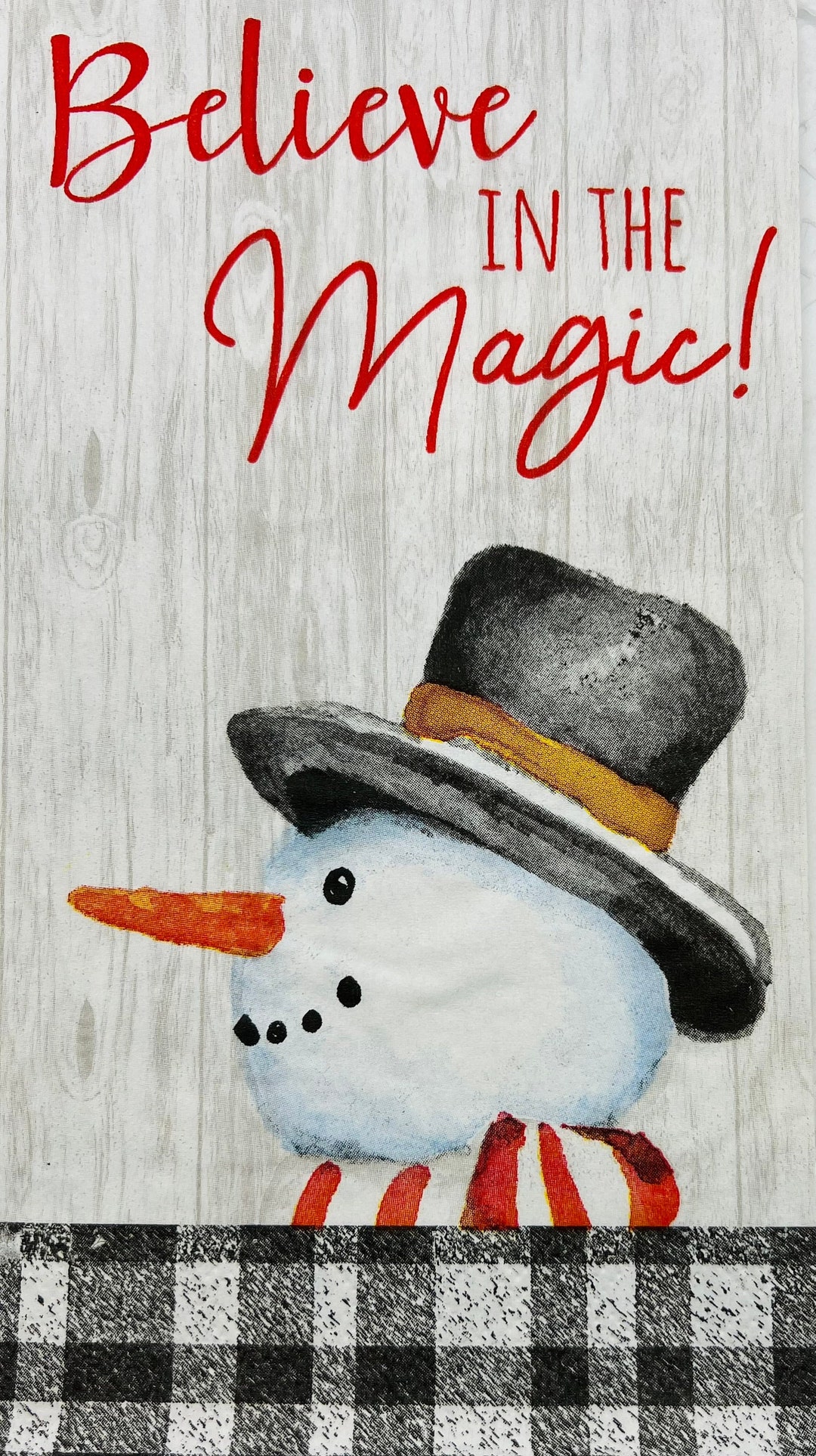 2 Snowman Paper Guest Towel Napkins. Decoupage/card Making Supplies ...