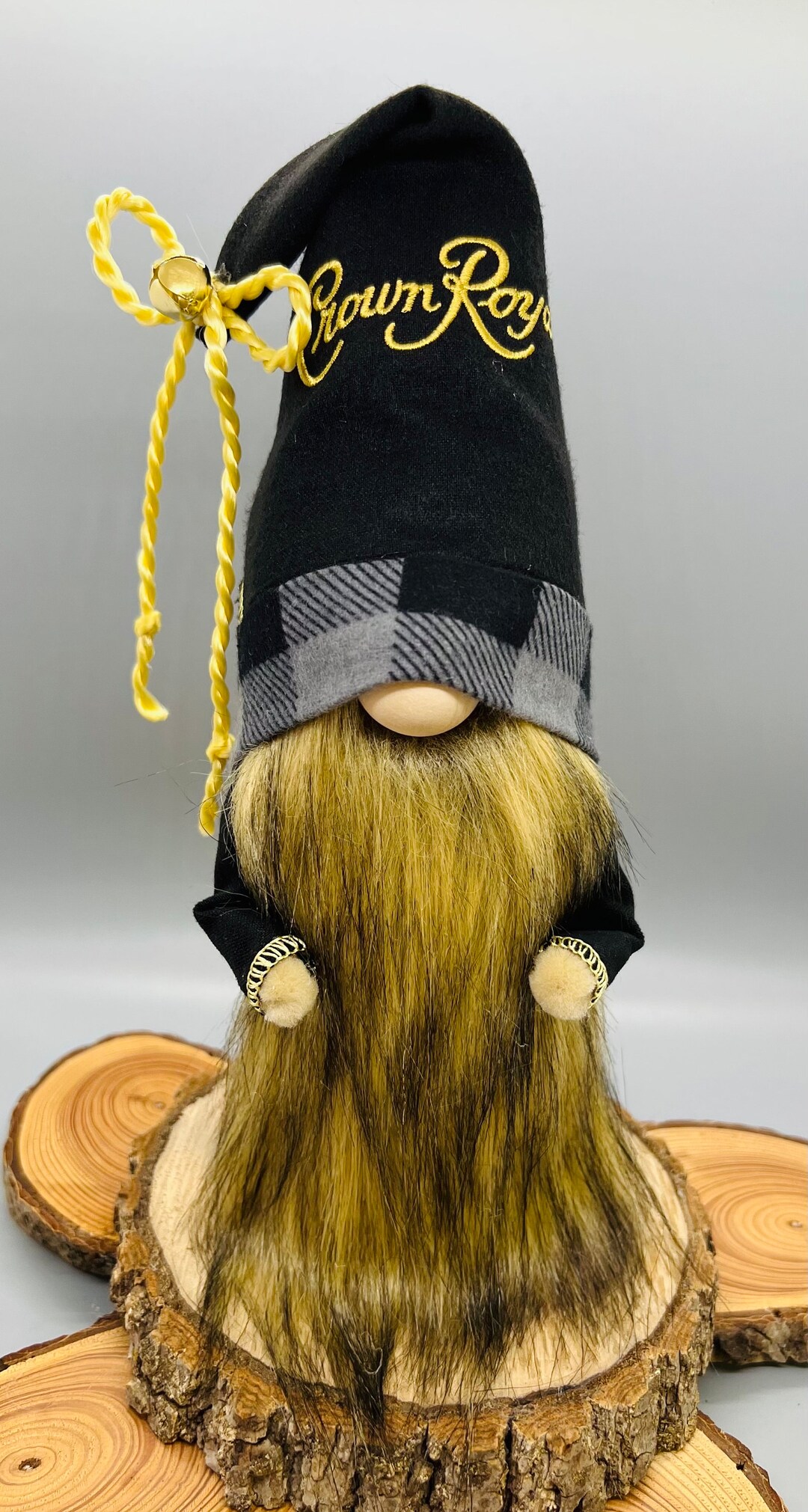LIMITED* Black Crown Royal Handmade Gnome. Bar Decor. Man Cave ...