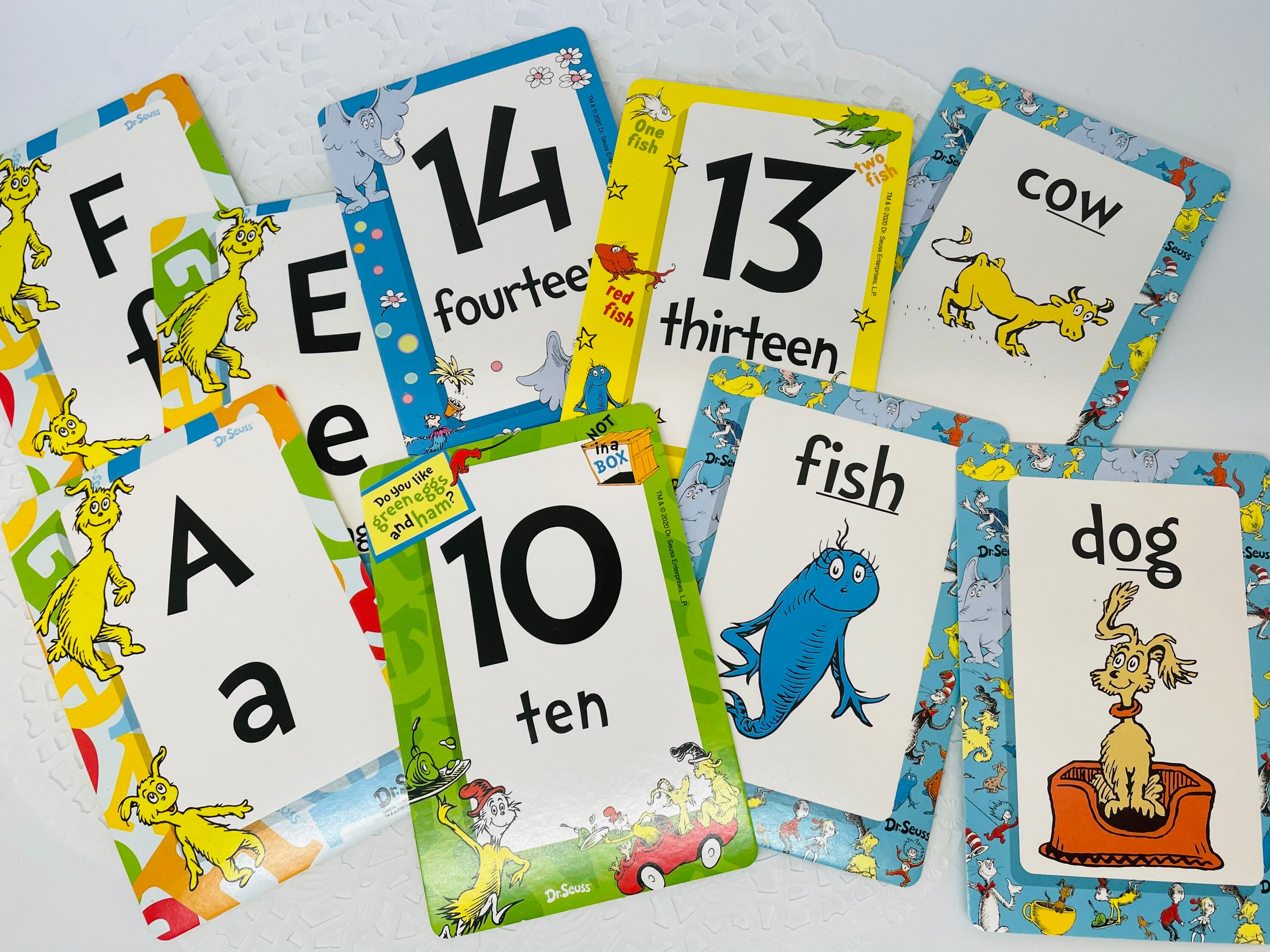 Set of 6 Individual Cat in the Hat Flash Cards. Ephemera. | Etsy