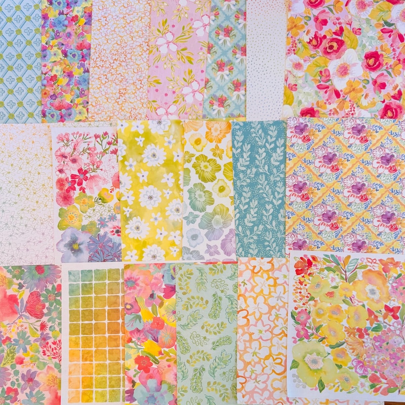 Floral Cardstock - Etsy