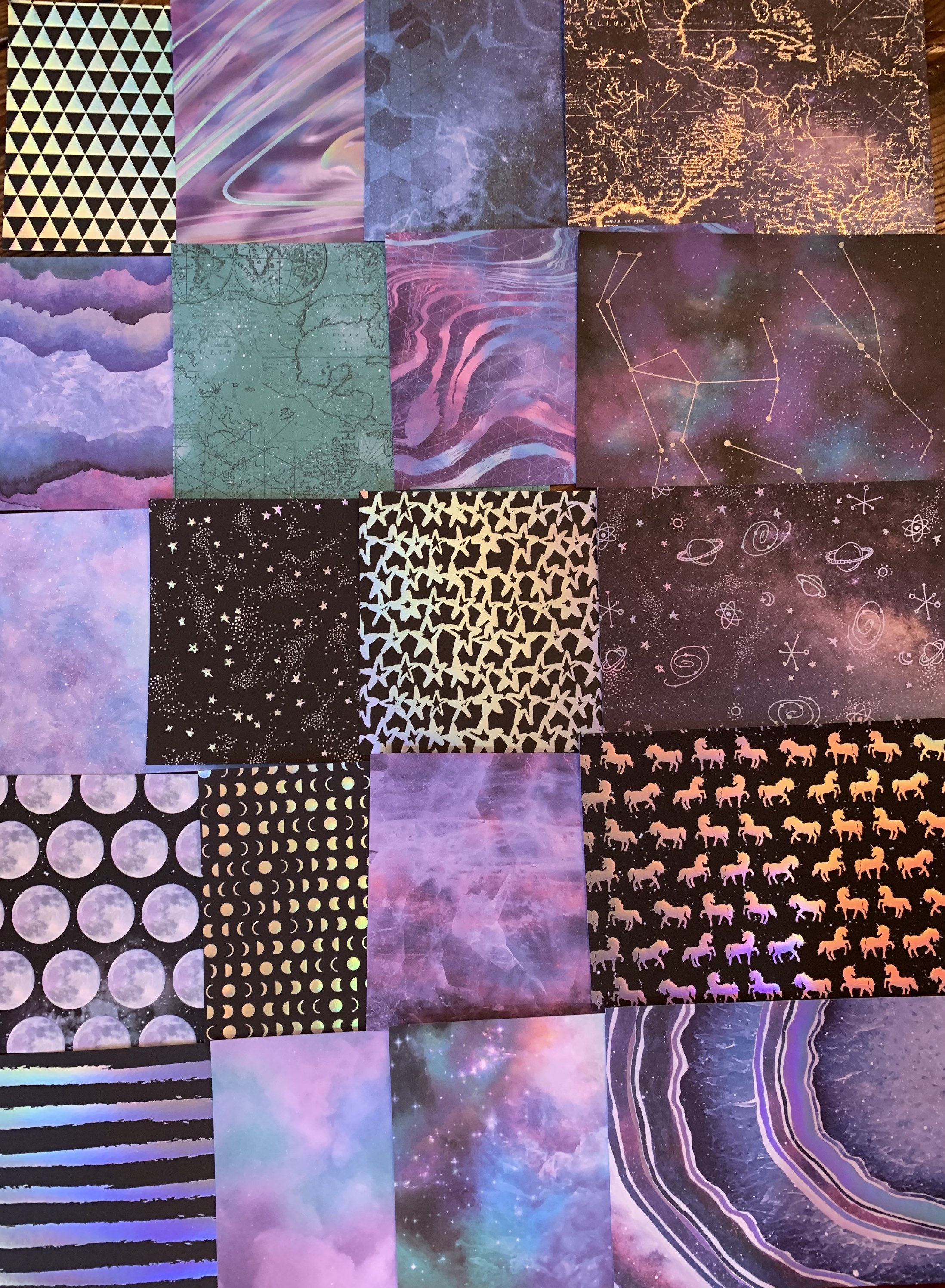 Galaxy Paper Pack. Astrology Paper. Galaxy Paper Pieces. Junk - Etsy