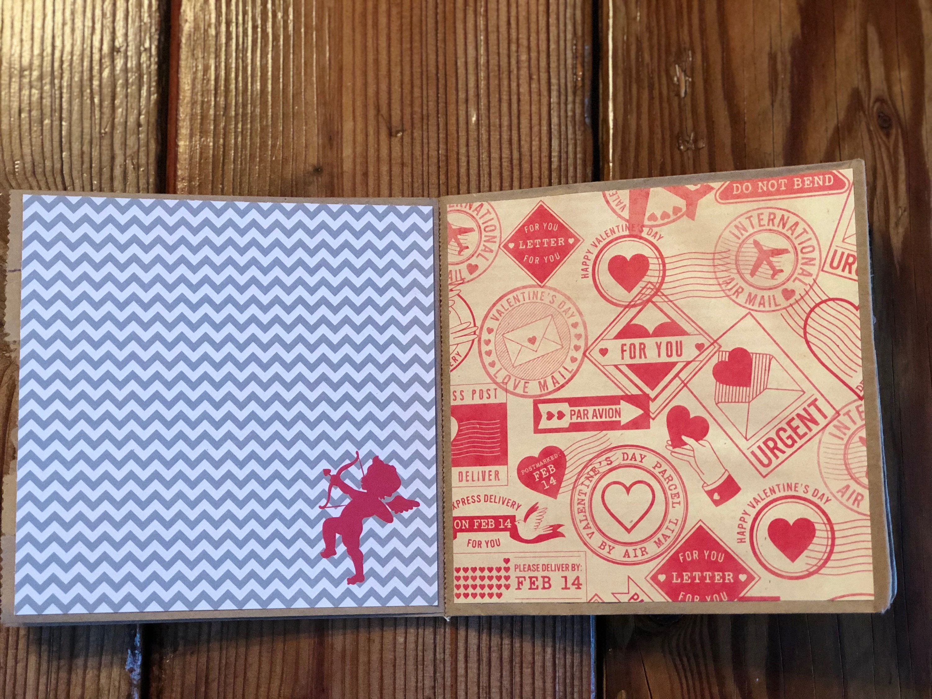 Premade Valentine Paperbag Scrapbook Album. Valentine Junk Journal ...