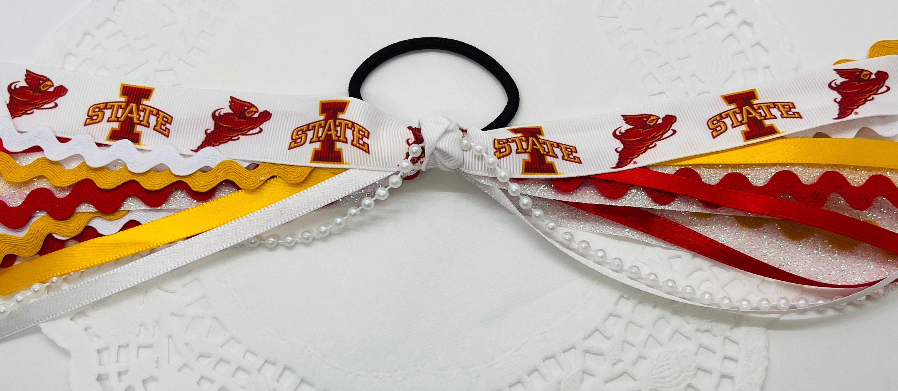 Iowa State Cyclones Elastic Ponytail Streamer Bow. Cyclones - Etsy