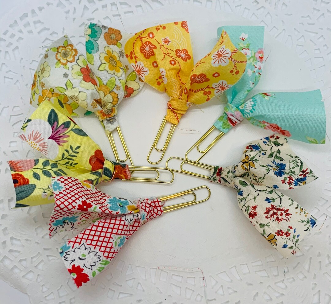 Set of 6 Flower Planner Clips. Junk Journal Clips. Summer Planner Clips ...