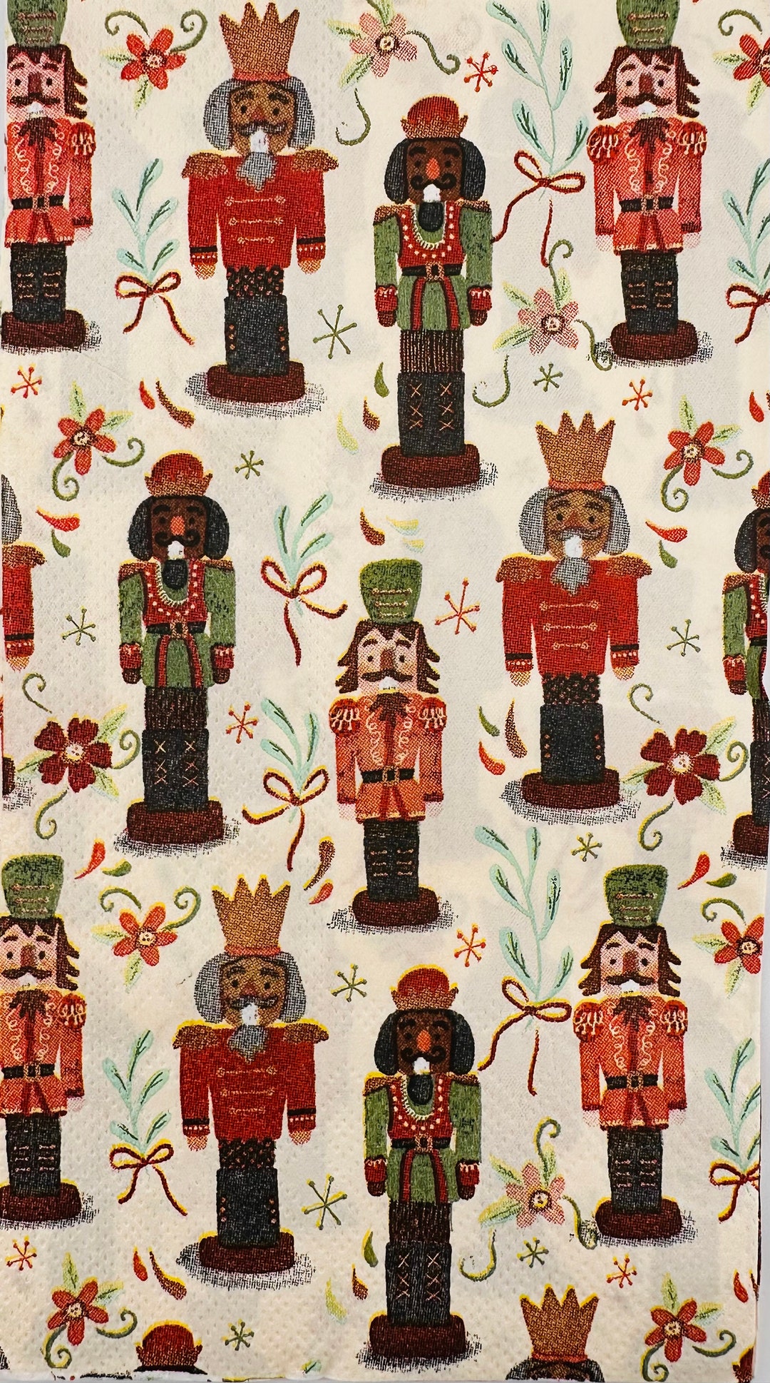 2 Nutcracker Paper Guest Towel Napkins. Decoupage/card Making Supplies ...