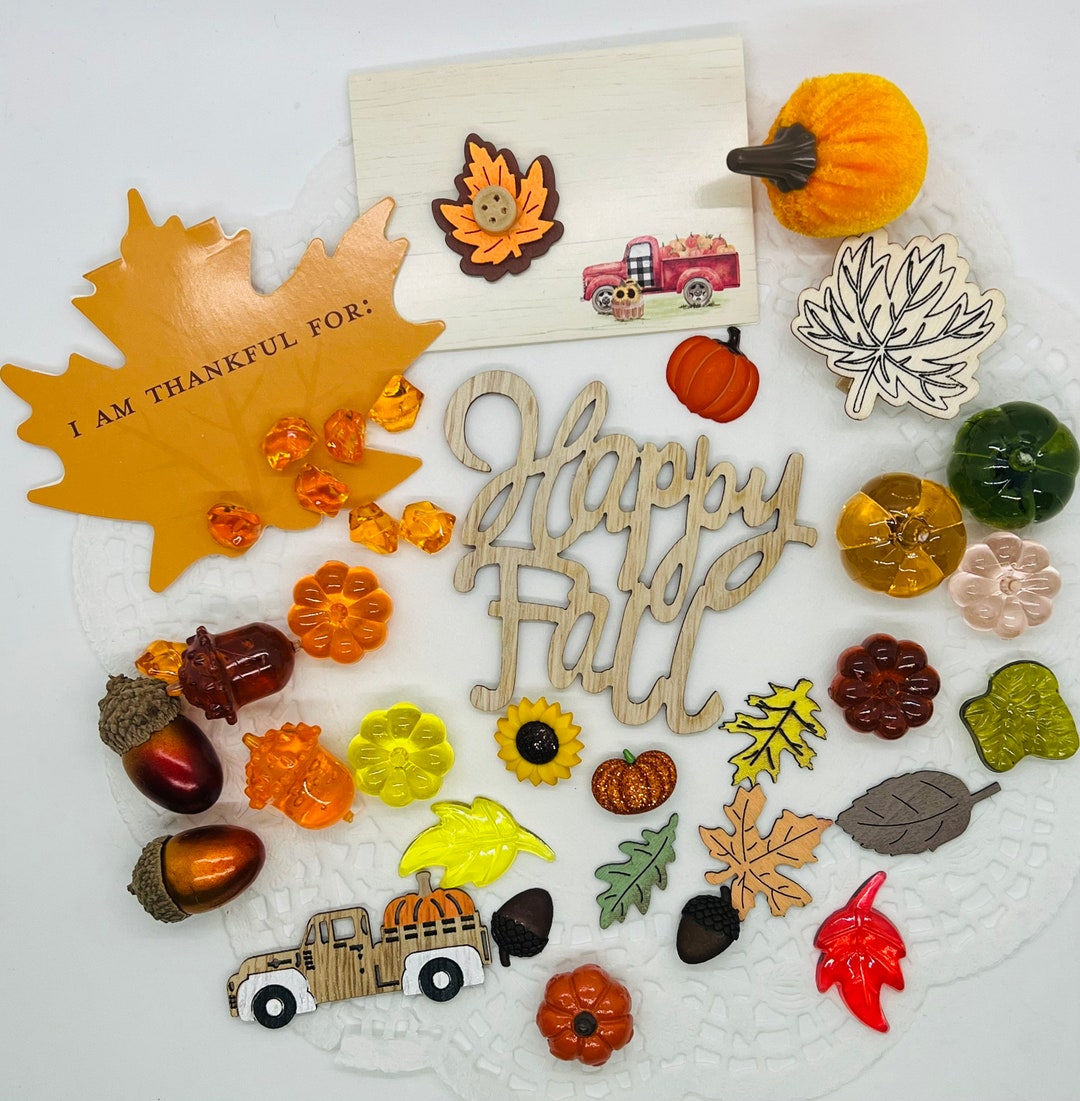 30+ Piece Fall Design Pack! Tiered Tray Accents. Craft Supplies ...