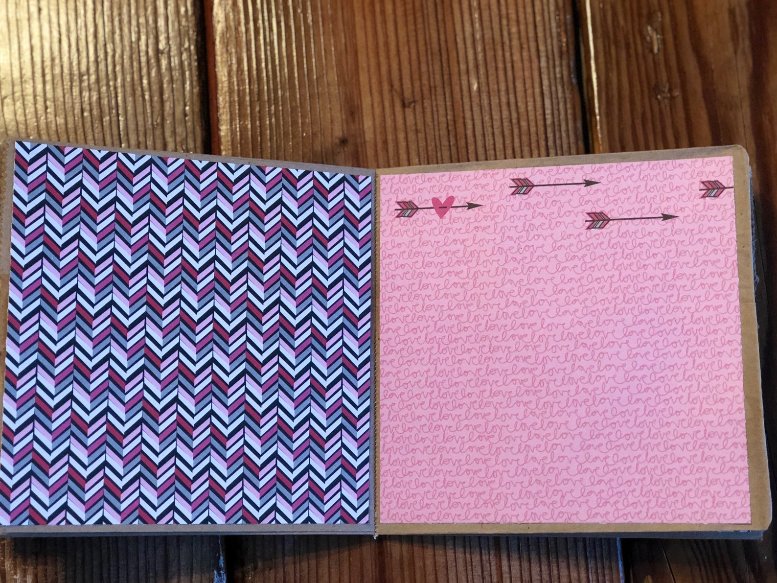 Premade Valentine Paperbag Scrapbook Album. Valentine Junk Journal ...