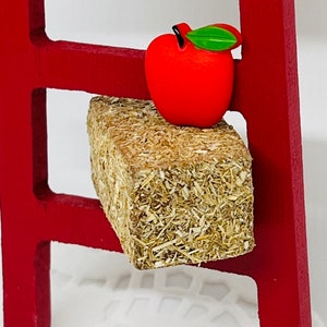 Apple Orchard Ladder for Tiered Tray. Mini Ladder. Dollhouse Decor ...