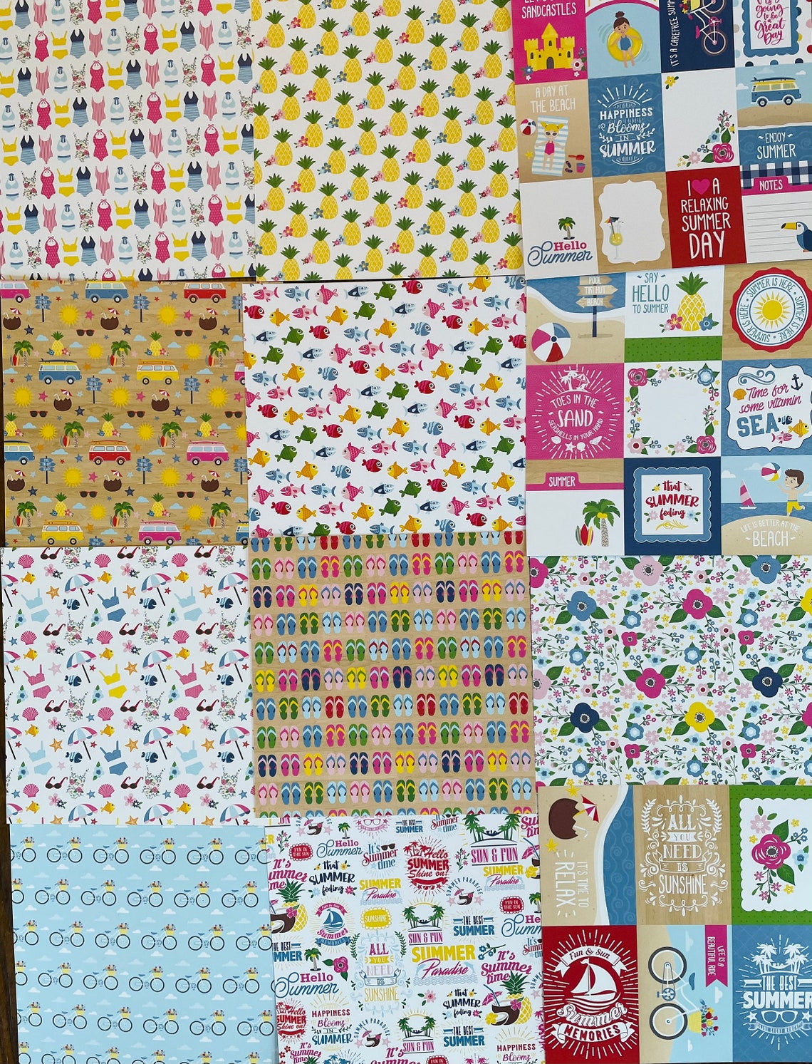 FUN Summer Paper Pack Vacation/pool Paper Pieces. Junk - Etsy