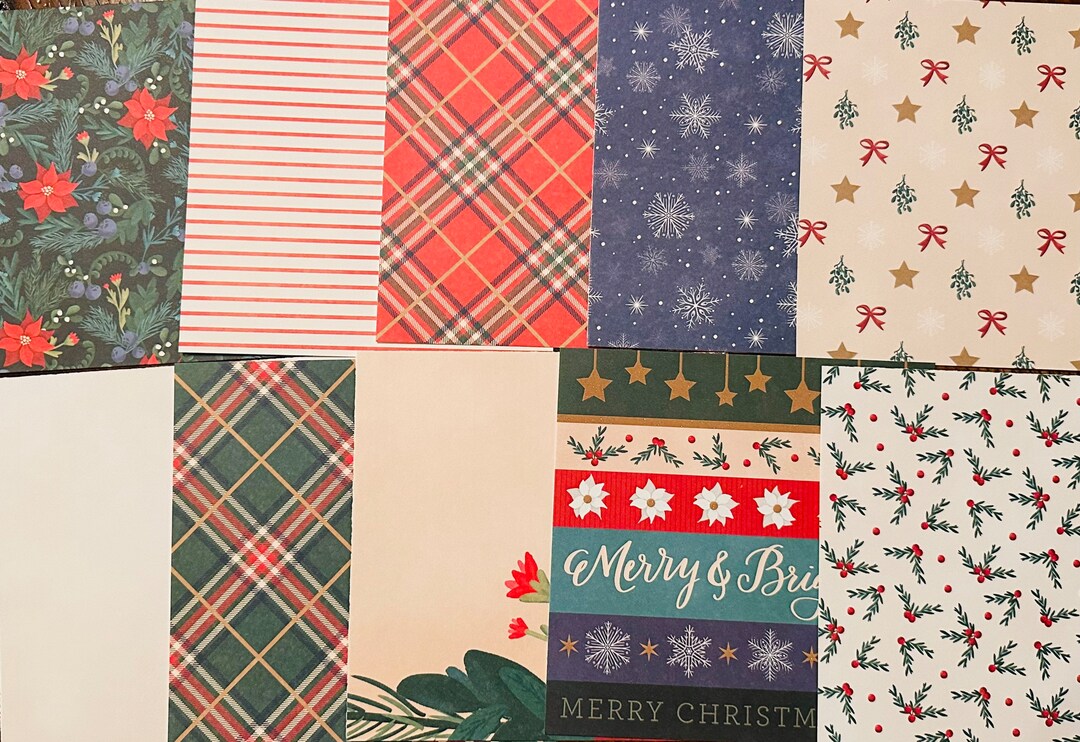 Christmas/winter Cardstock. Paper Pack. Scrapbook Paper. Junk Journal ...