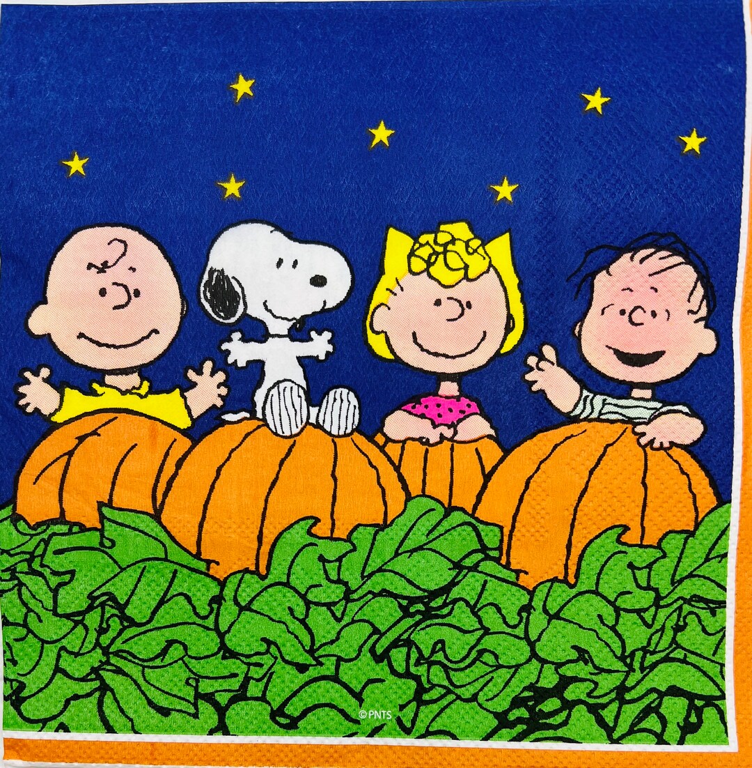 2 Peanuts/snoopy Paper Lunch Napkins. Napkins for Decoupage. Card ...