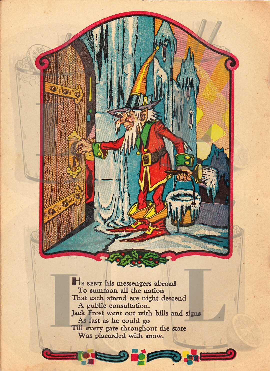 Digital VINTAGE Christmas Jack Frost Images . Winter Digitals. Mixed ...